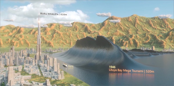 Computer-generated videos of 10 largest tsunamis | Follow Me Here…